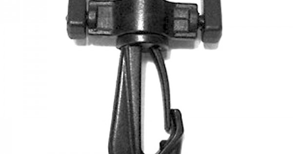 Swivel & Rotating Snap Hook, Black Plastic - PL204
